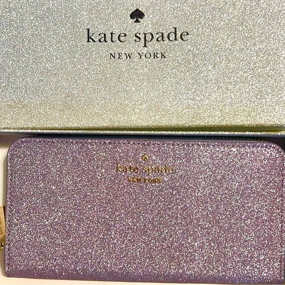 kate spade | Bags | Kate Spade Sparkle Wallet Purple | Poshmark